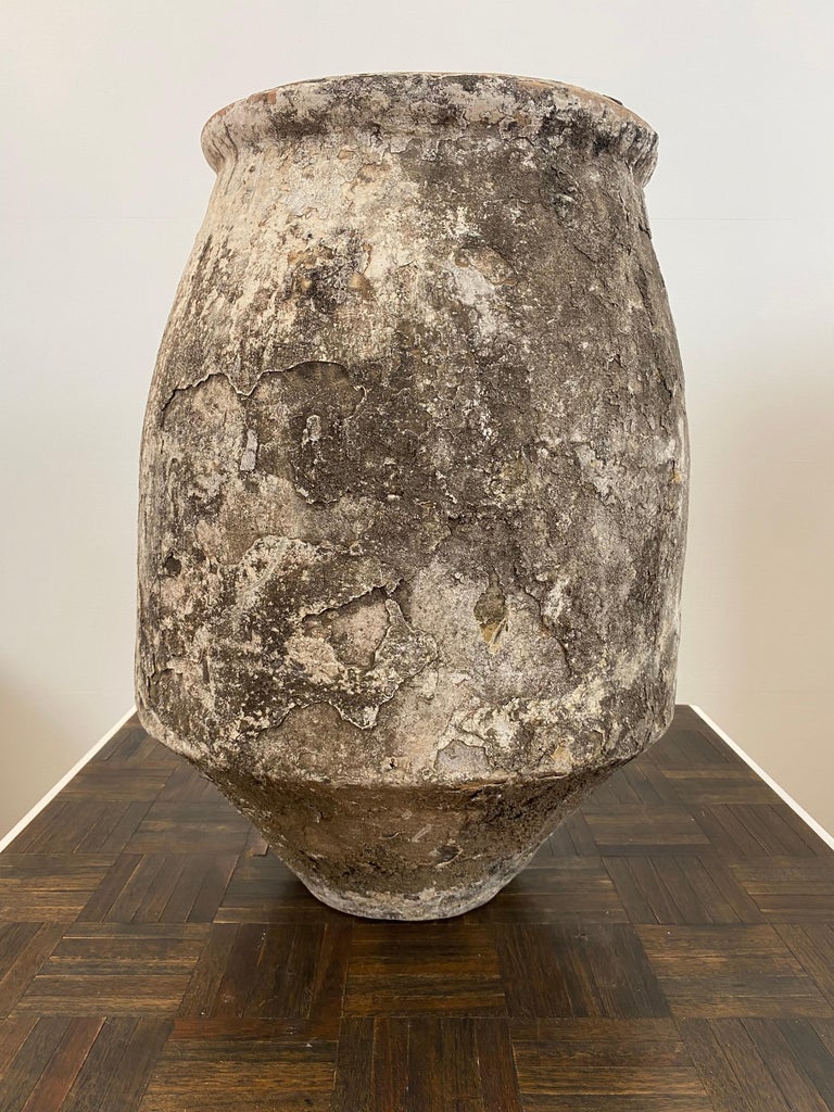 Rustic Antique Spanish Patinated Jar For Sale at 1stDibs