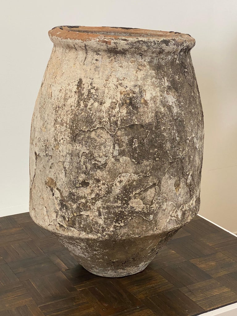 Rustic Antique Spanish Patinated Jar For Sale at 1stDibs