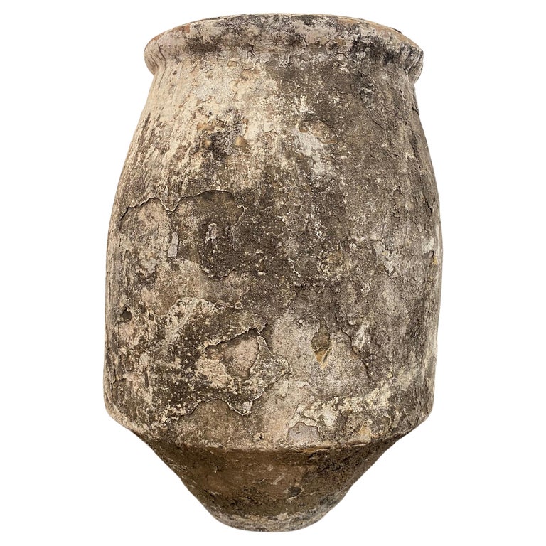 Rustic Antique Spanish Patinated Jar For Sale at 1stDibs