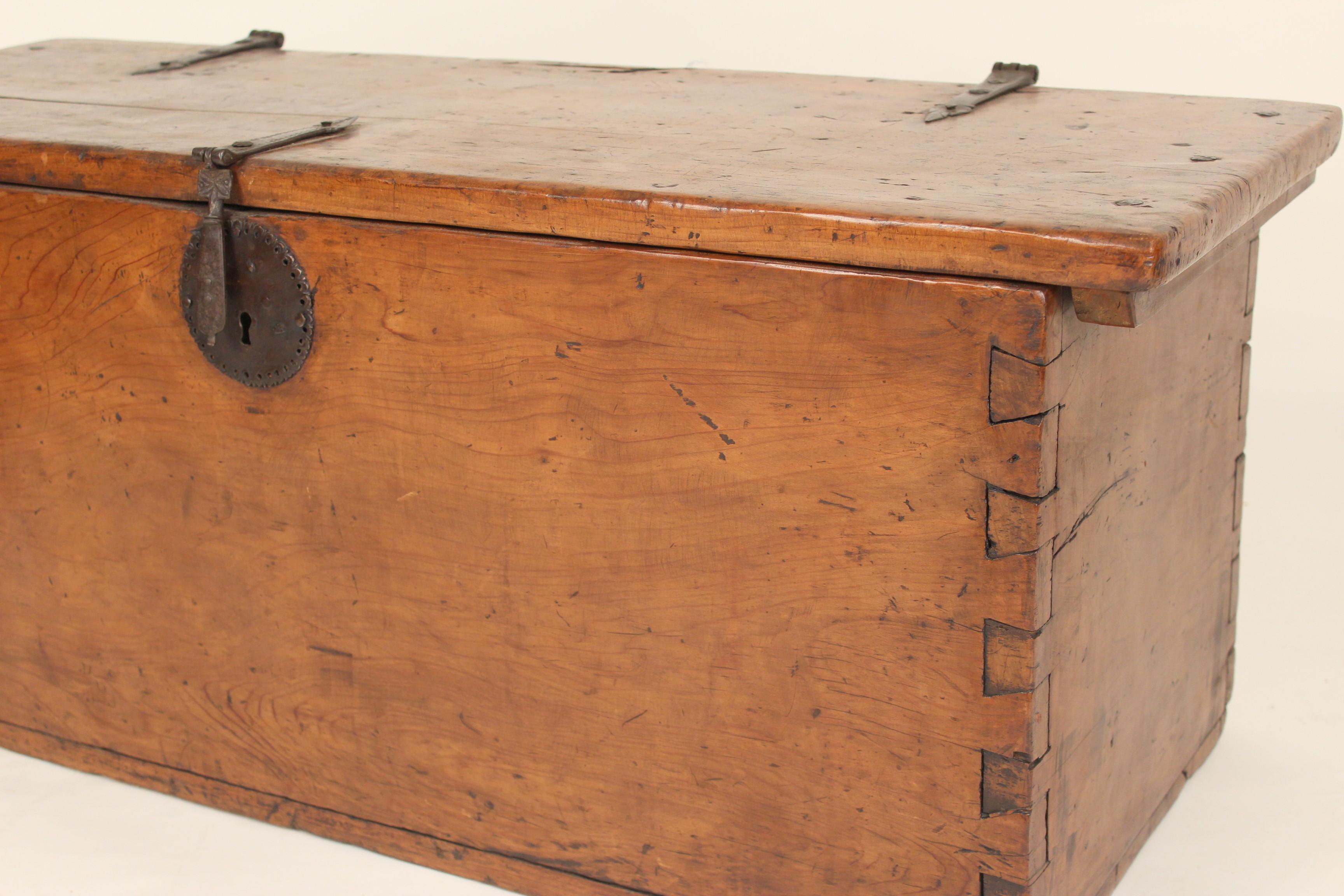 Rustic Antique Trunk with Iron Hardware at 1stDibs | antique trunk ...
