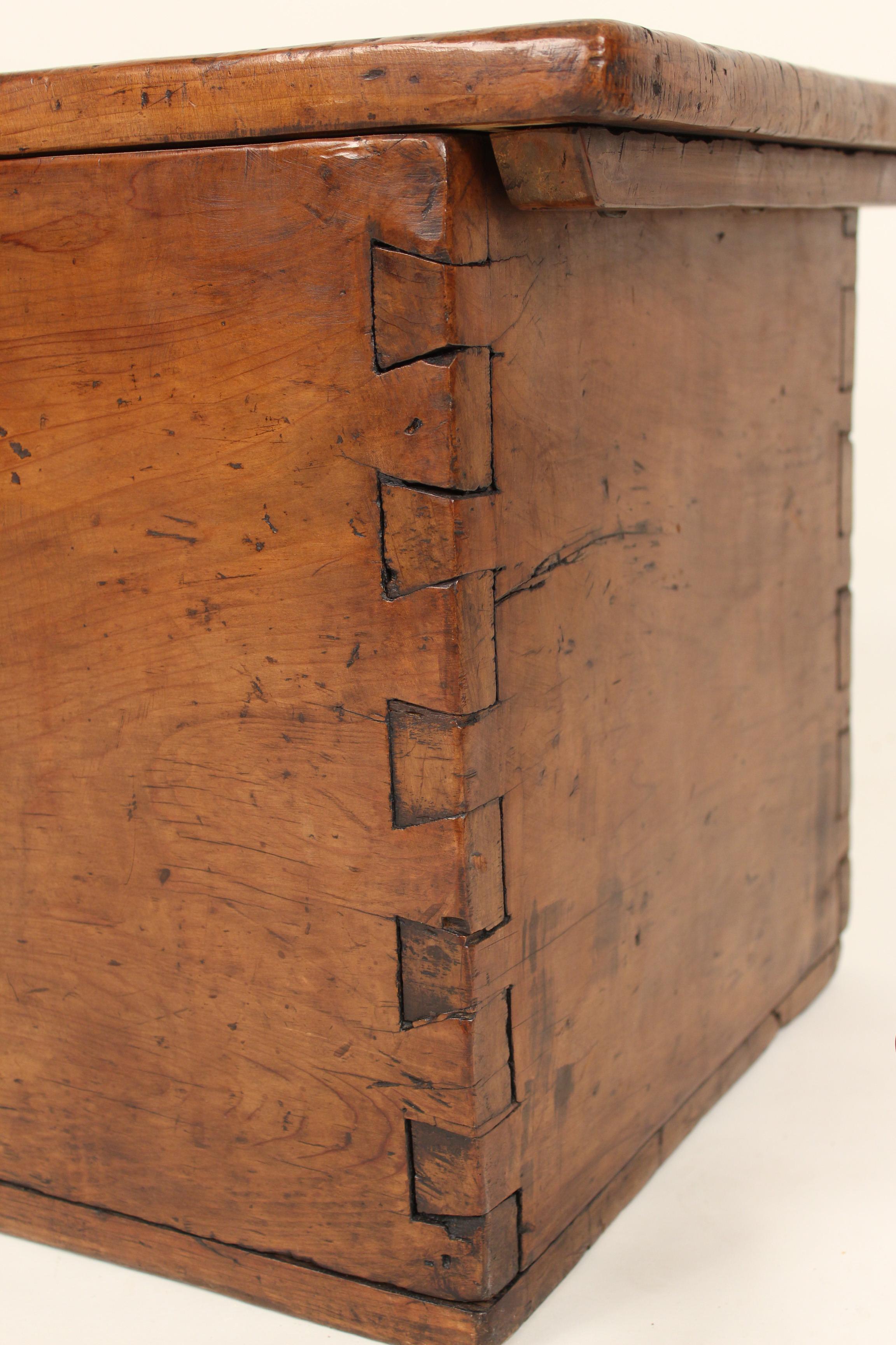 Rustic Antique Trunk with Iron Hardware at 1stDibs | antique trunk ...