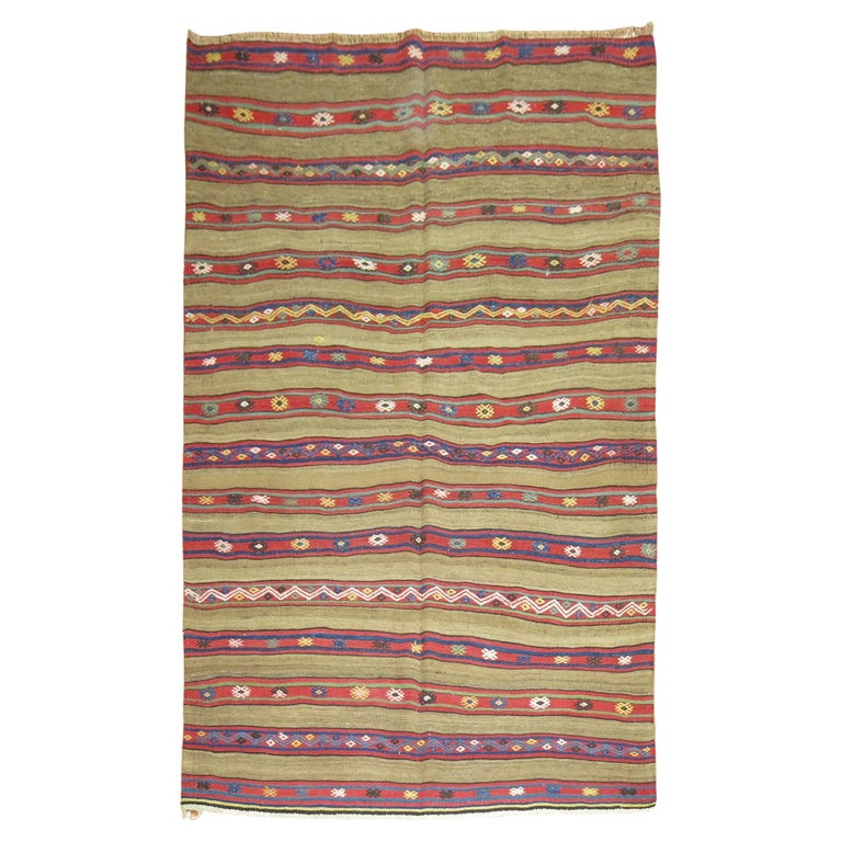 Rustic Antique Turkish Kilim For Sale at 1stDibs