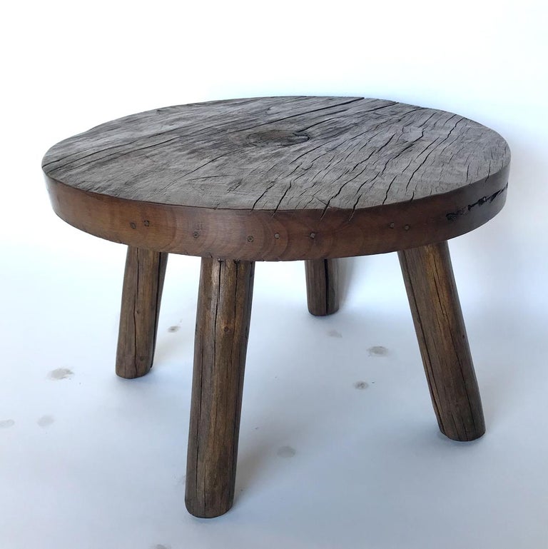 Rustic Antique Wooden Wheel Table For Sale at 1stDibs