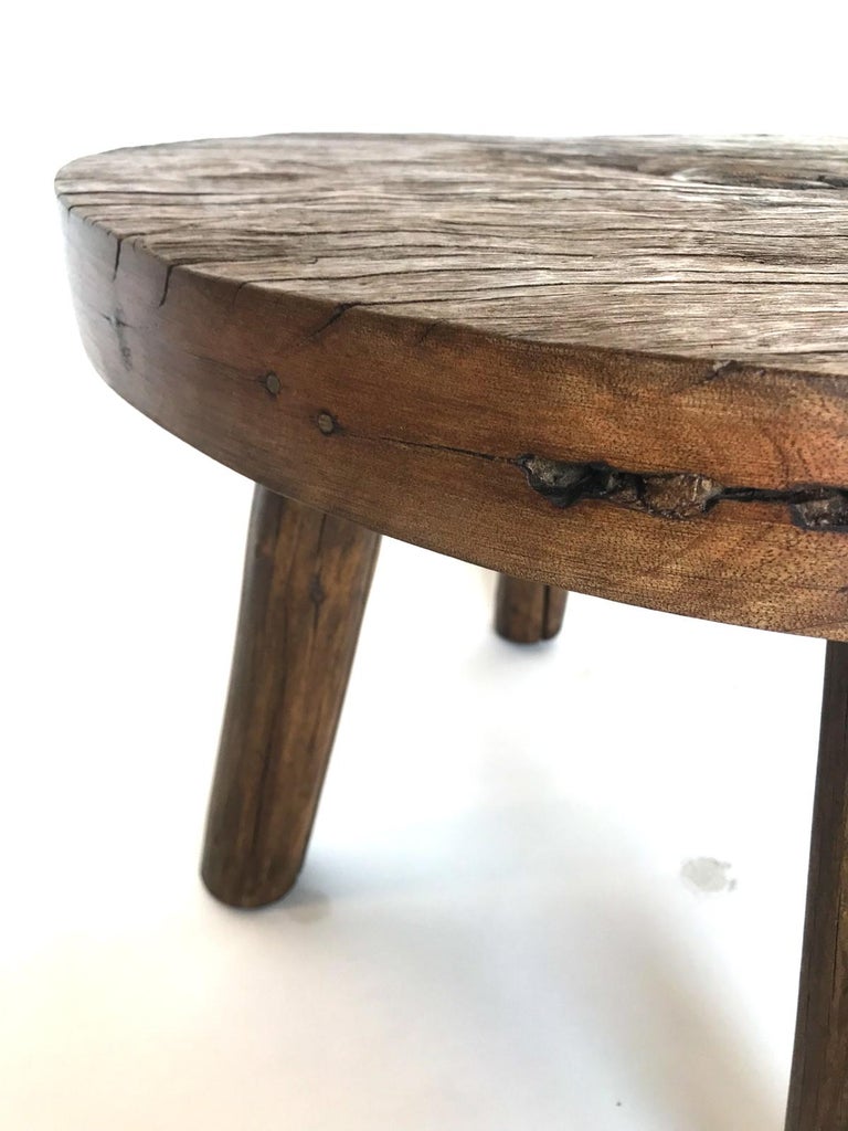 Rustic Antique Wooden Wheel Table For Sale at 1stDibs