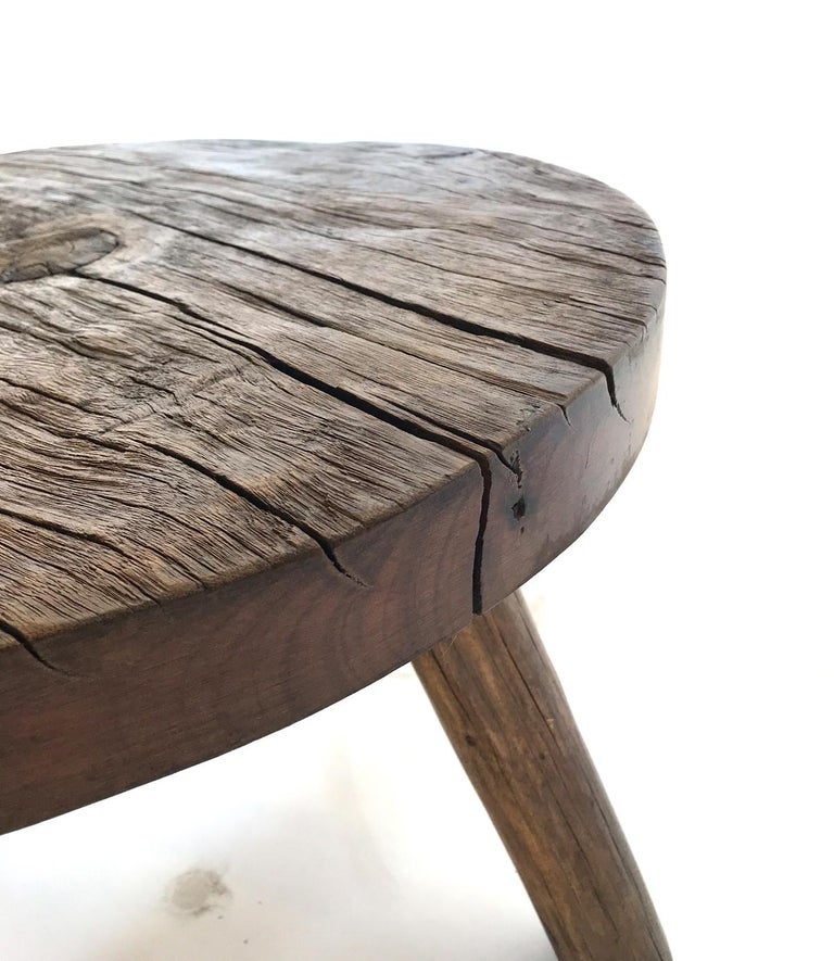 Rustic Antique Wooden Wheel Table For Sale at 1stDibs