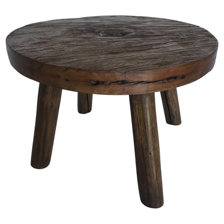 Rustic Antique Wooden Wheel Table For Sale at 1stDibs