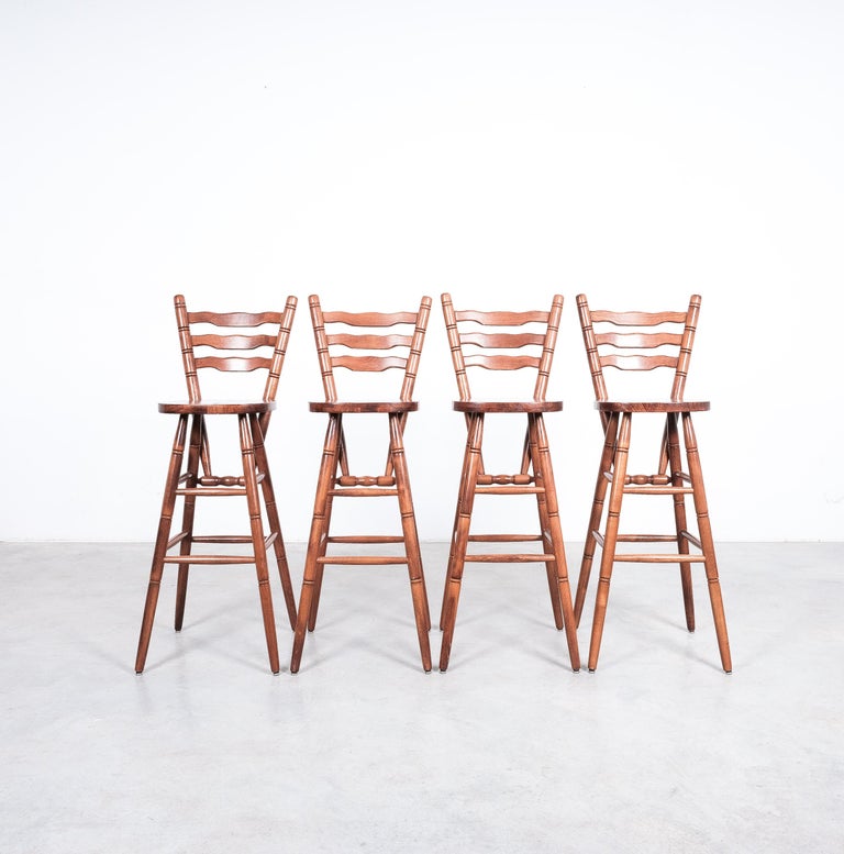 Rustic Bar Stools Midcentury from Birch Wood, Germany, 1970 For Sale at ...