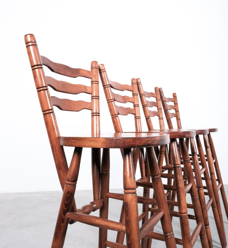 Rustic Bar Stools Midcentury from Birch Wood, Germany, 1970 For Sale at ...