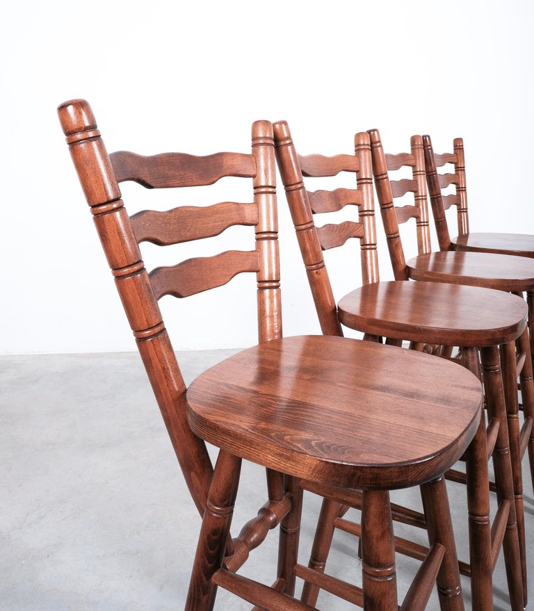 Rustic Bar Stools Midcentury from Birch Wood, Germany, 1970 For Sale at ...