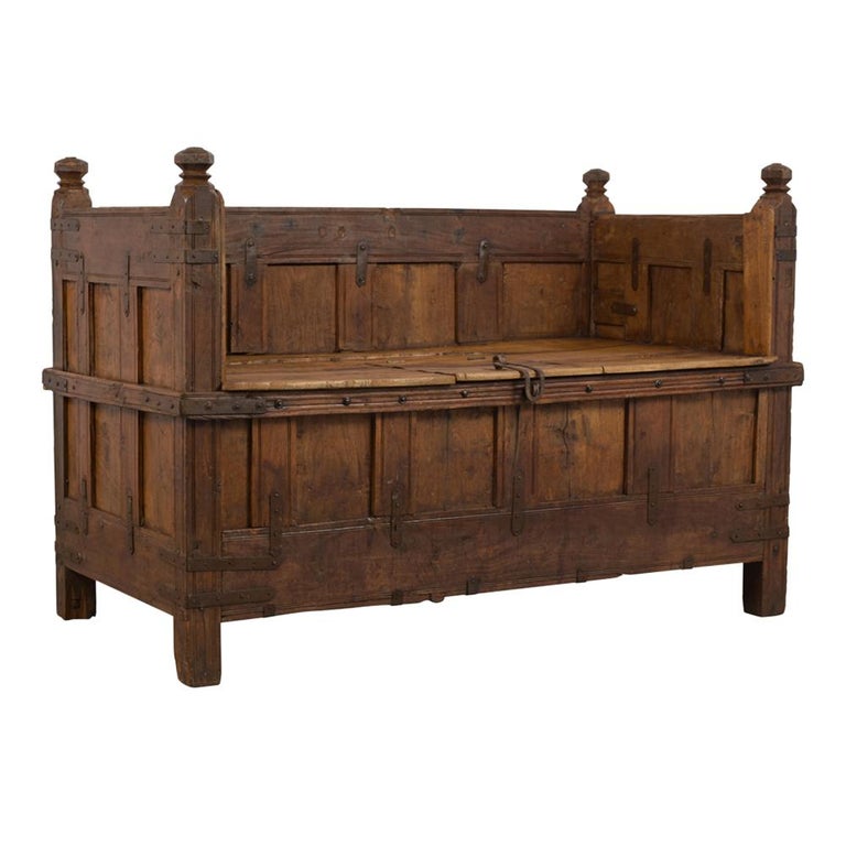 Rustic Bench in Teak Wood at 1stDibs