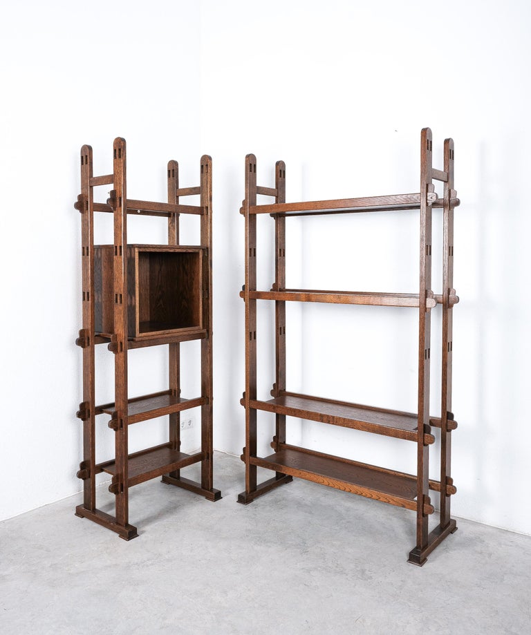 Rustic Bespoke Plug-In Shelf Unit System Etagere from Oak, France, 1960 ...