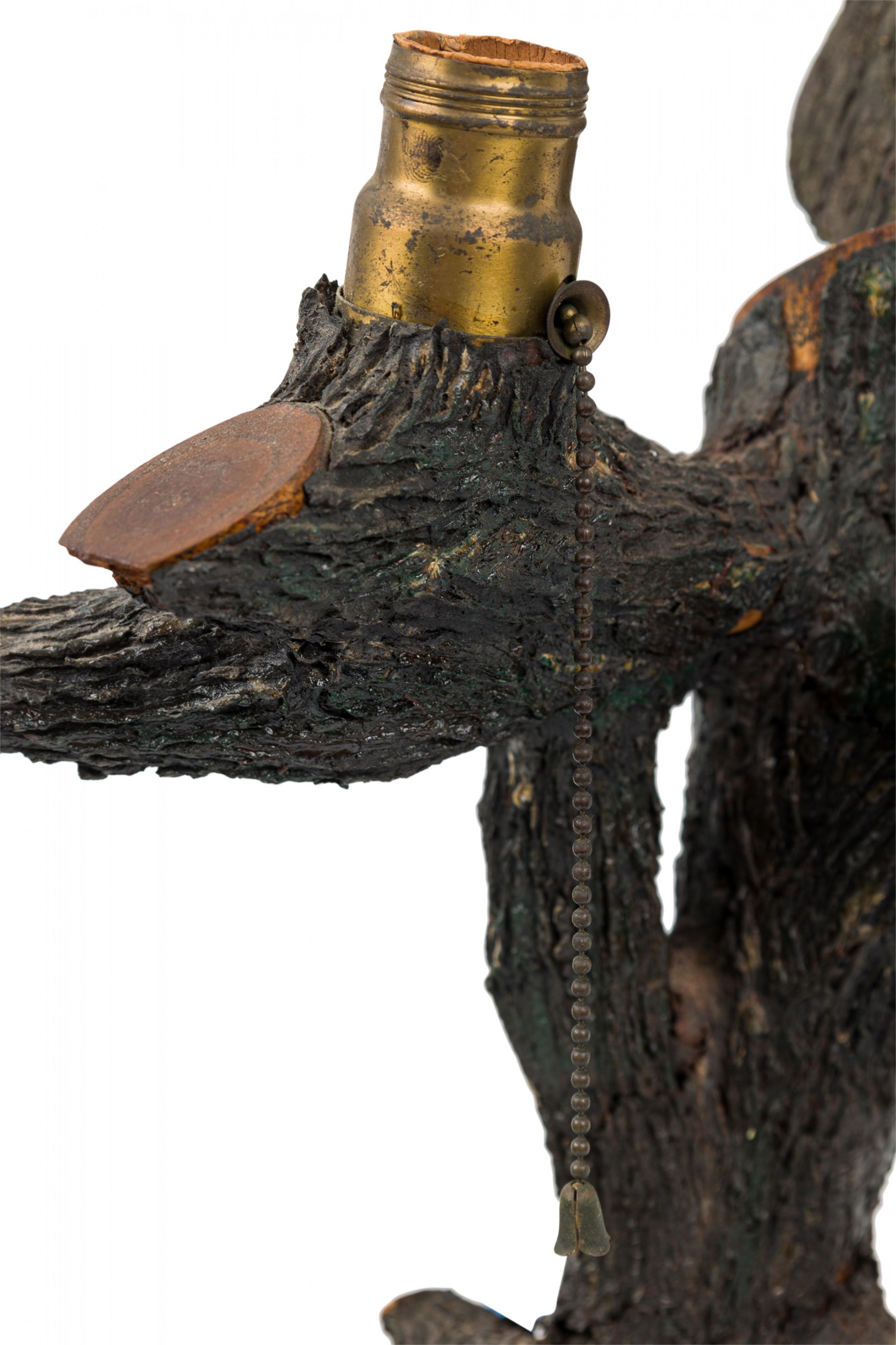 Rustic Black Forest Branch and Bark Two Shade Table Lamp For Sale at ...