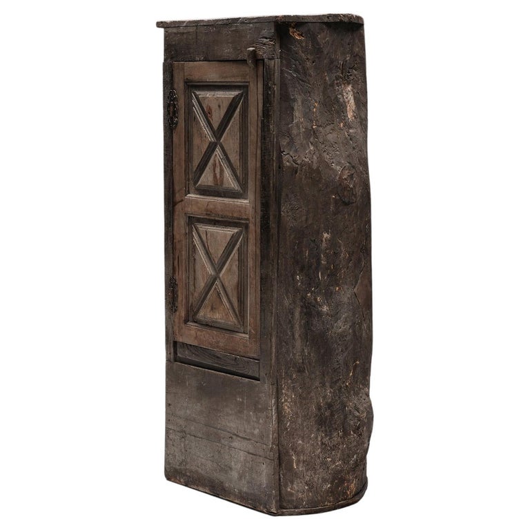 Armoire rustique Art Populaire Monoxylite, Ardèche, France, 19ème ...