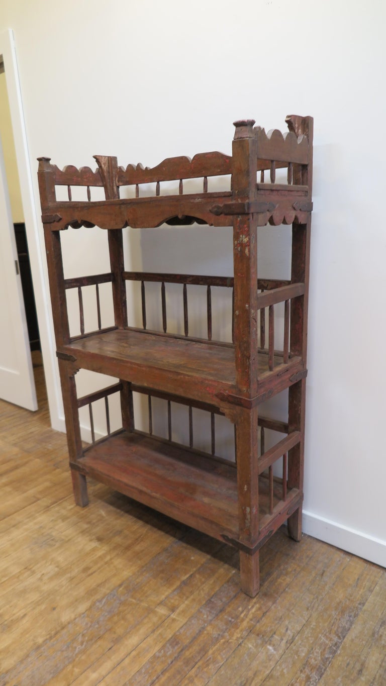 Rustic Bookcase Etagere Shelf For Sale at 1stDibs