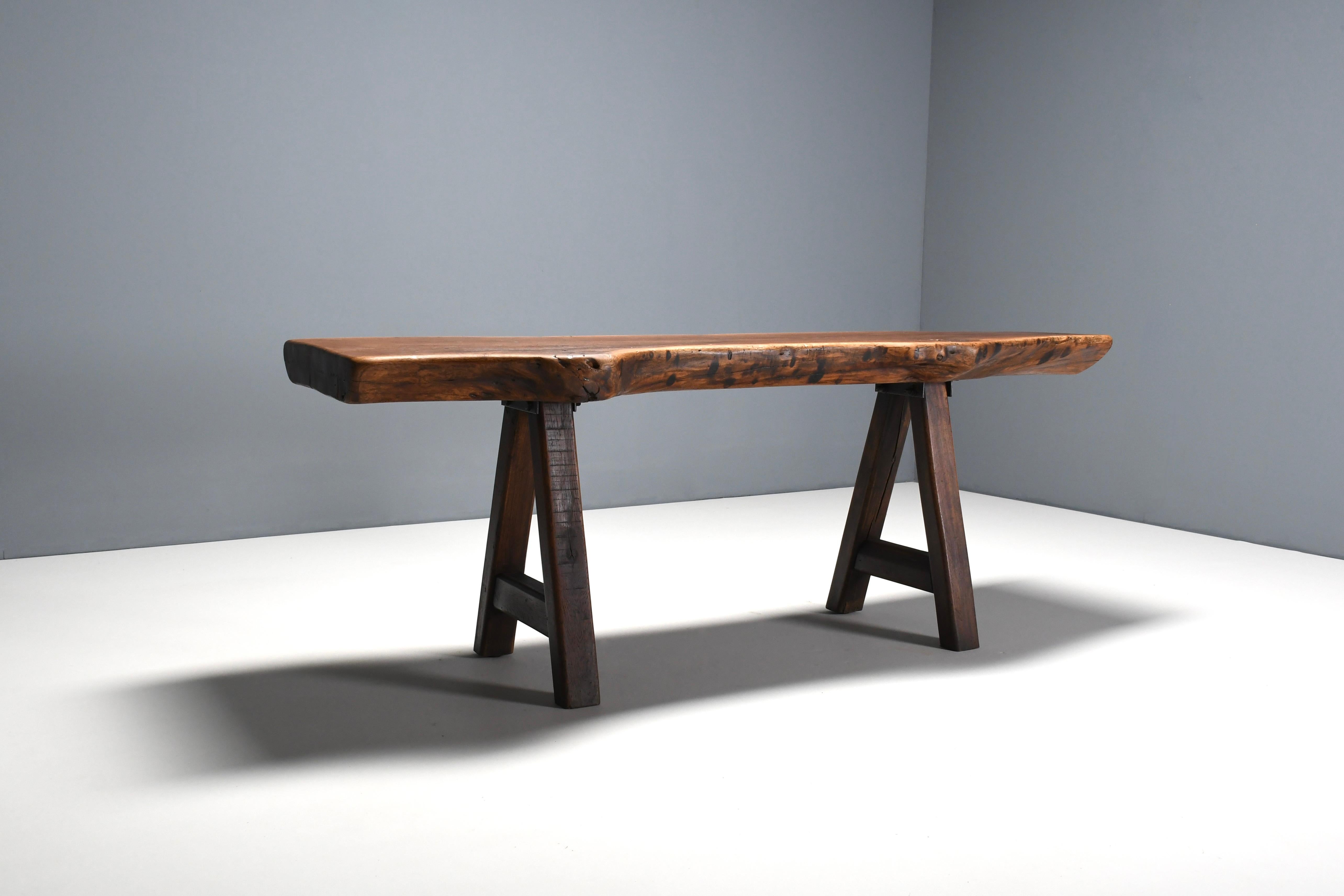 Rustic Brutalist Table Mobichalet, Belgium, 1960s For Sale at 1stDibs