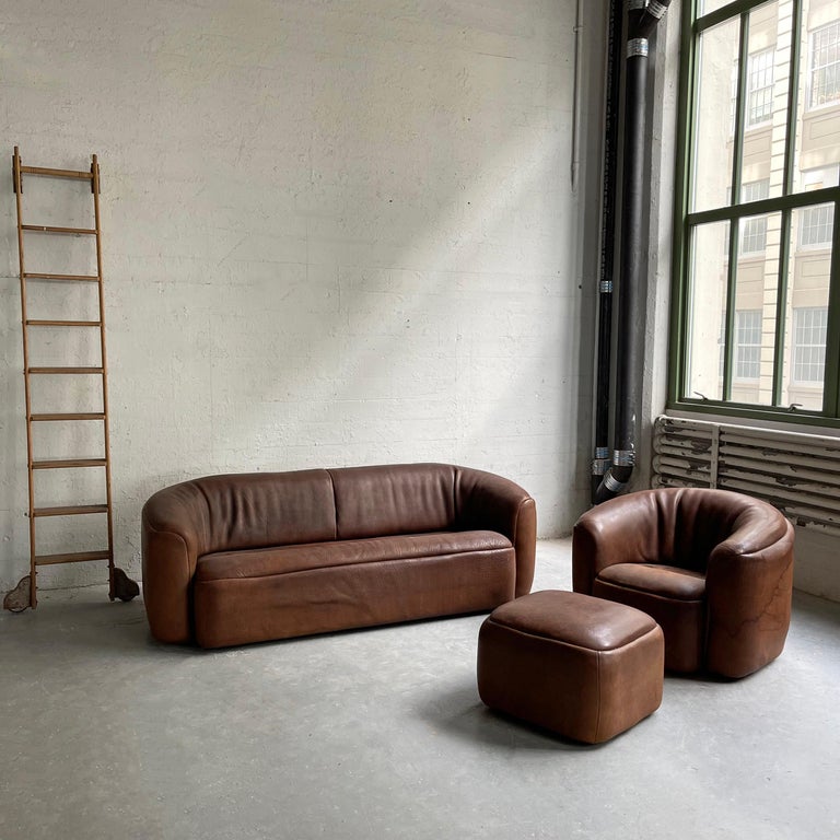 Rustic Buffalo Hide Sofa Seating Set at 1stDibs