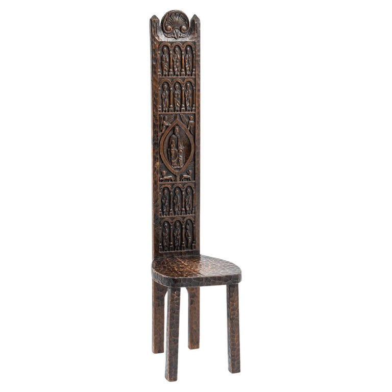 Rustic Carved High-Back Throne at 1stDibs