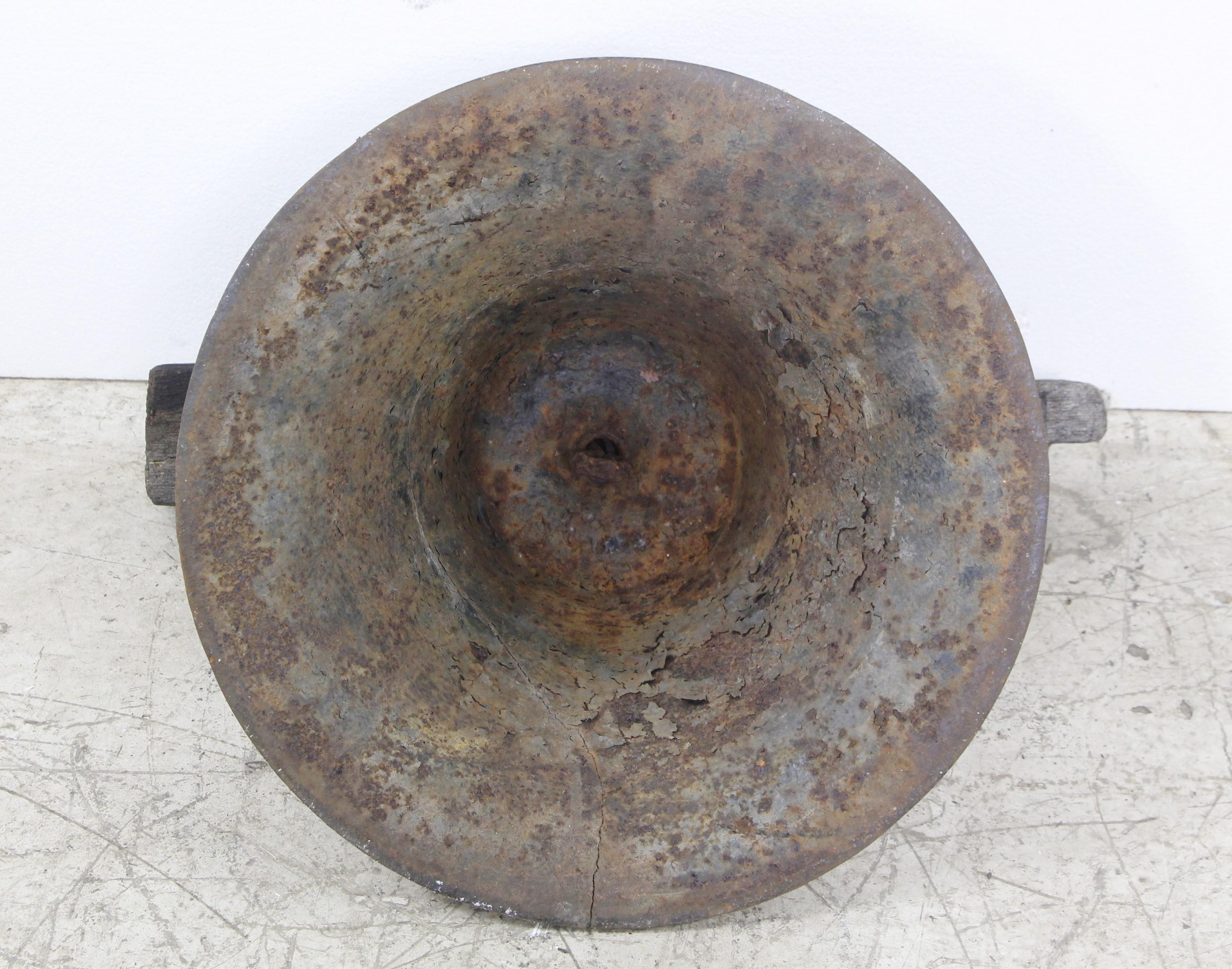Rustic Cast Iron Liberty Bell Attached Wood For Sale at 1stDibs ...