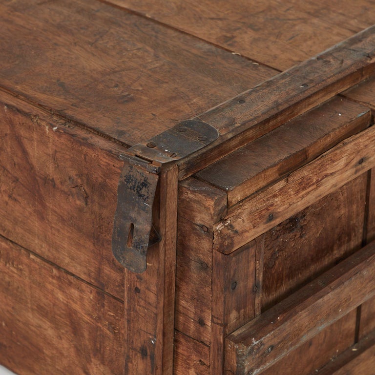 19th Century Rustic Chest as a Coffee Table at 1stDibs
