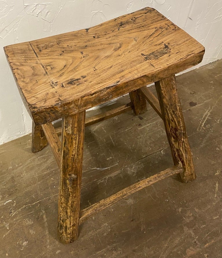 Rustic Chinese Stool For Sale at 1stDibs