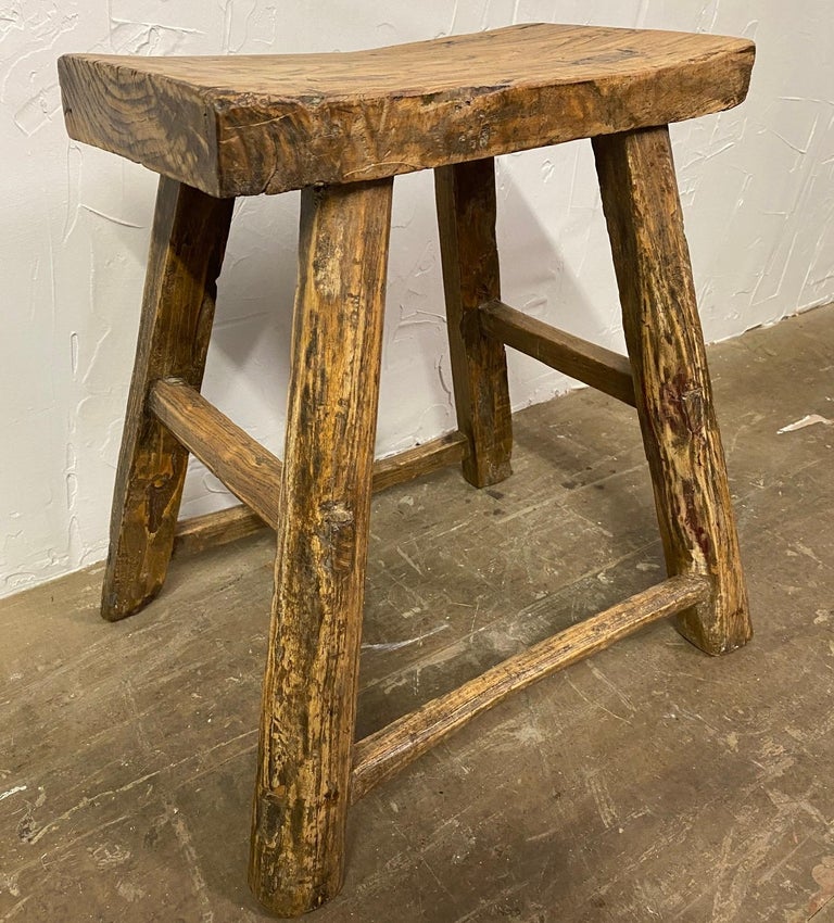 Rustic Chinese Stool For Sale at 1stDibs