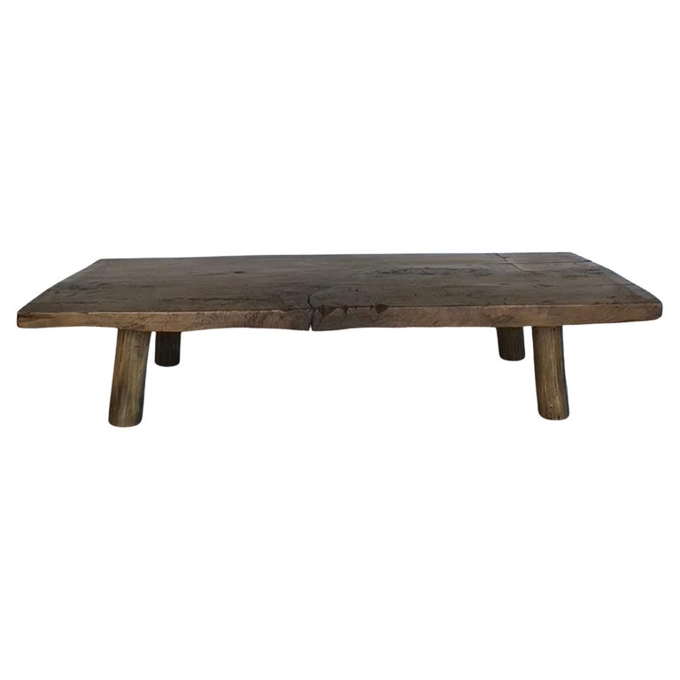 Rustic Coffee Table with Round Legs at 1stDibs