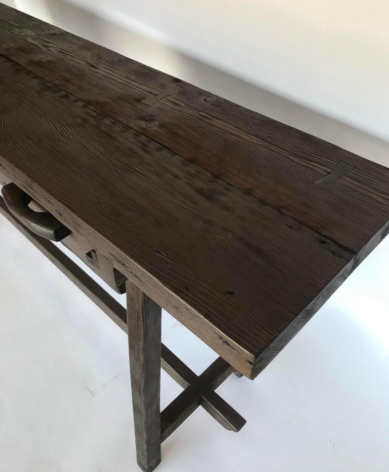 Rustic Console Table with Two Drawers at 1stDibs | rustic console table ...