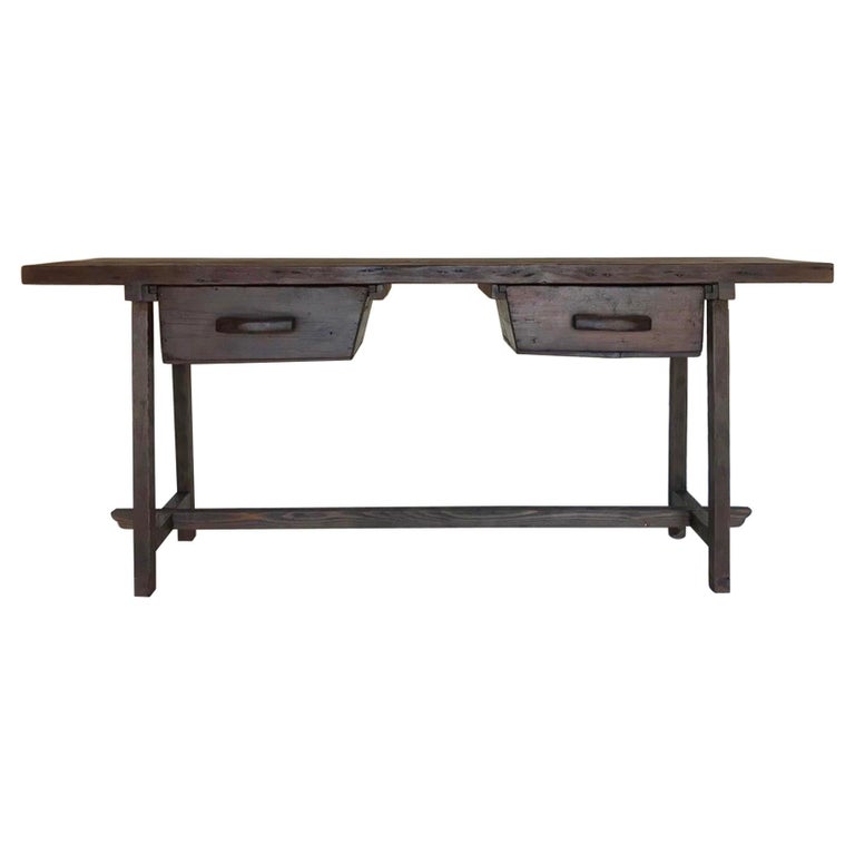 Rustic Console Table with Two Drawers at 1stDibs | rustic console table ...