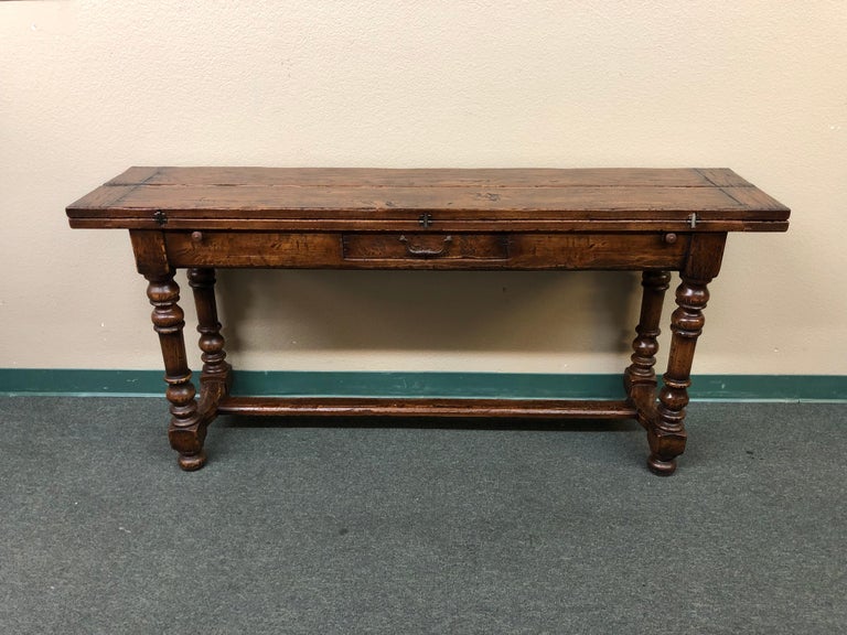 Rustic Convertible Console and Table For Sale at 1stDibs