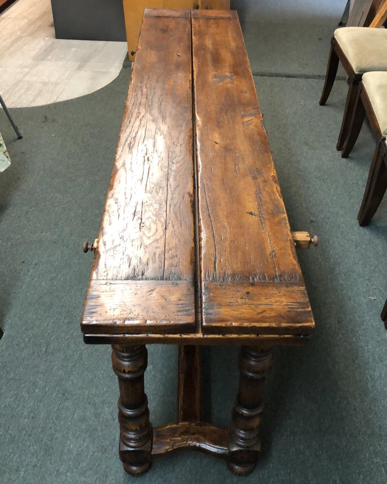 Rustic Convertible Console and Table For Sale at 1stDibs