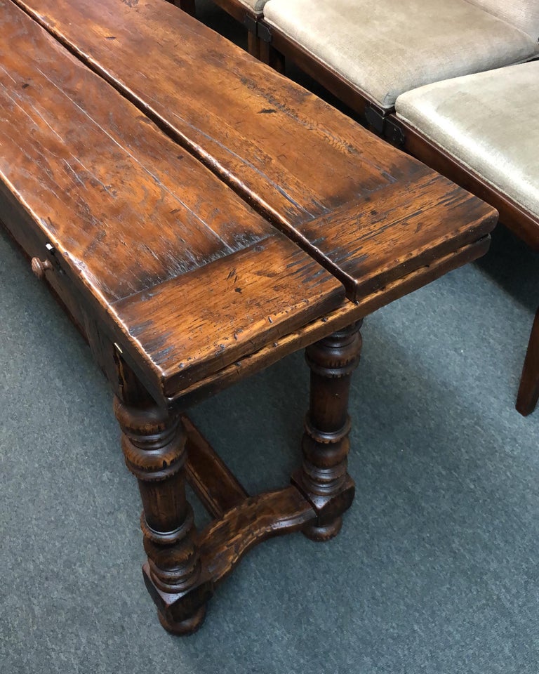 Rustic Convertible Console and Table For Sale at 1stDibs