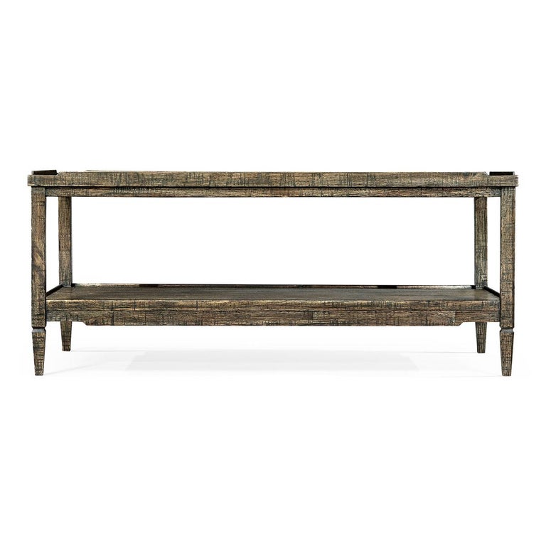 Rustic Country Coffee Table, Dark Drift For Sale at 1stDibs