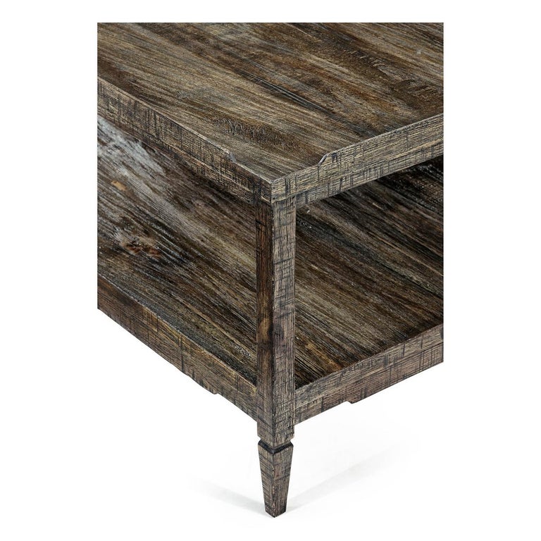 Rustic Country Coffee Table, Dark Drift For Sale at 1stDibs