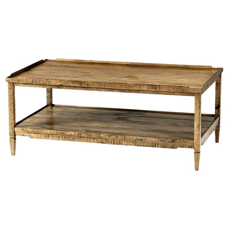 Rustic Country Coffee Table, Medium Drift For Sale at 1stDibs