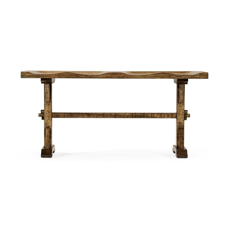 Rustic Country Driftwood Bench For Sale at 1stDibs
