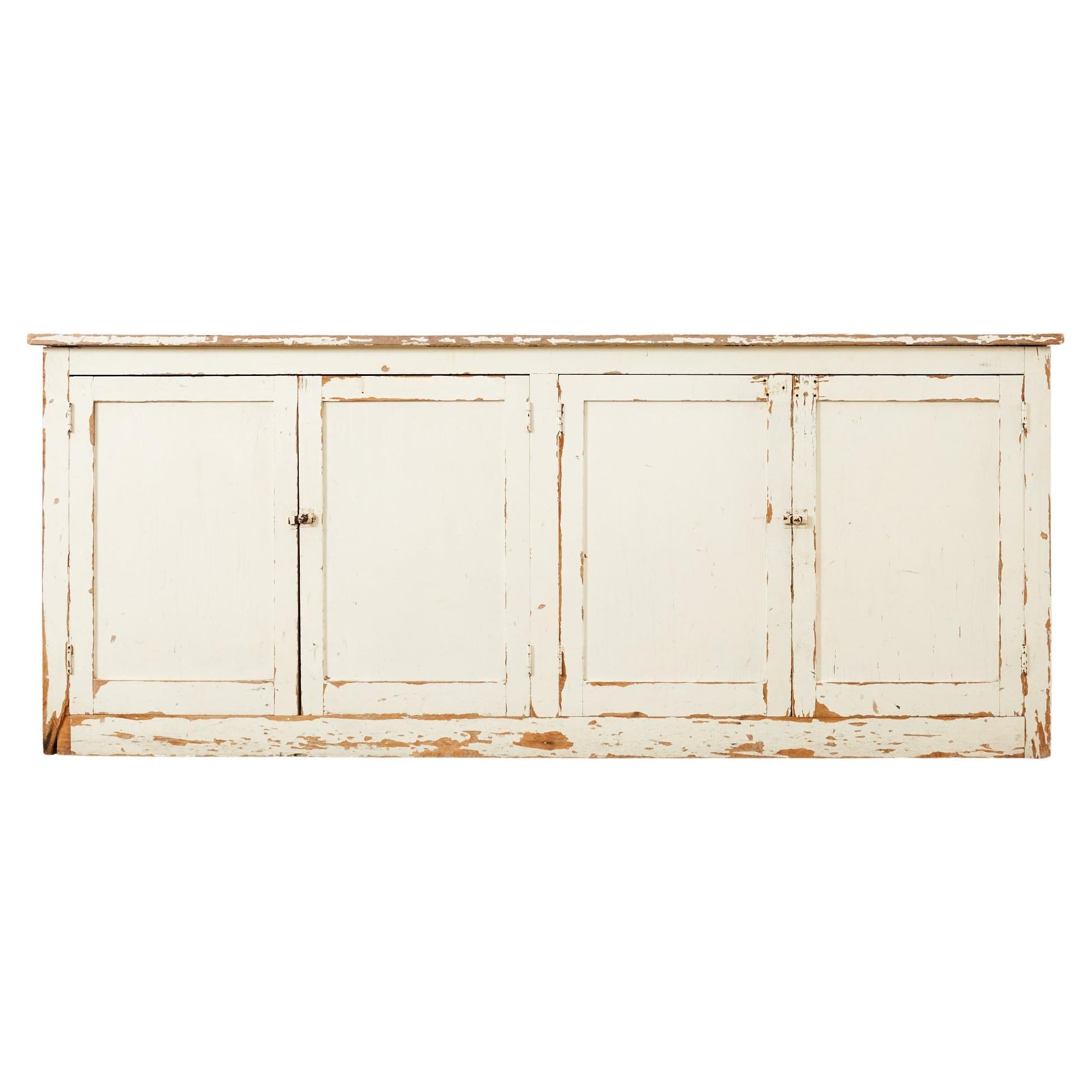 Rustic Country French Painted Pine Sideboard Storage Cabinet For Sale ...