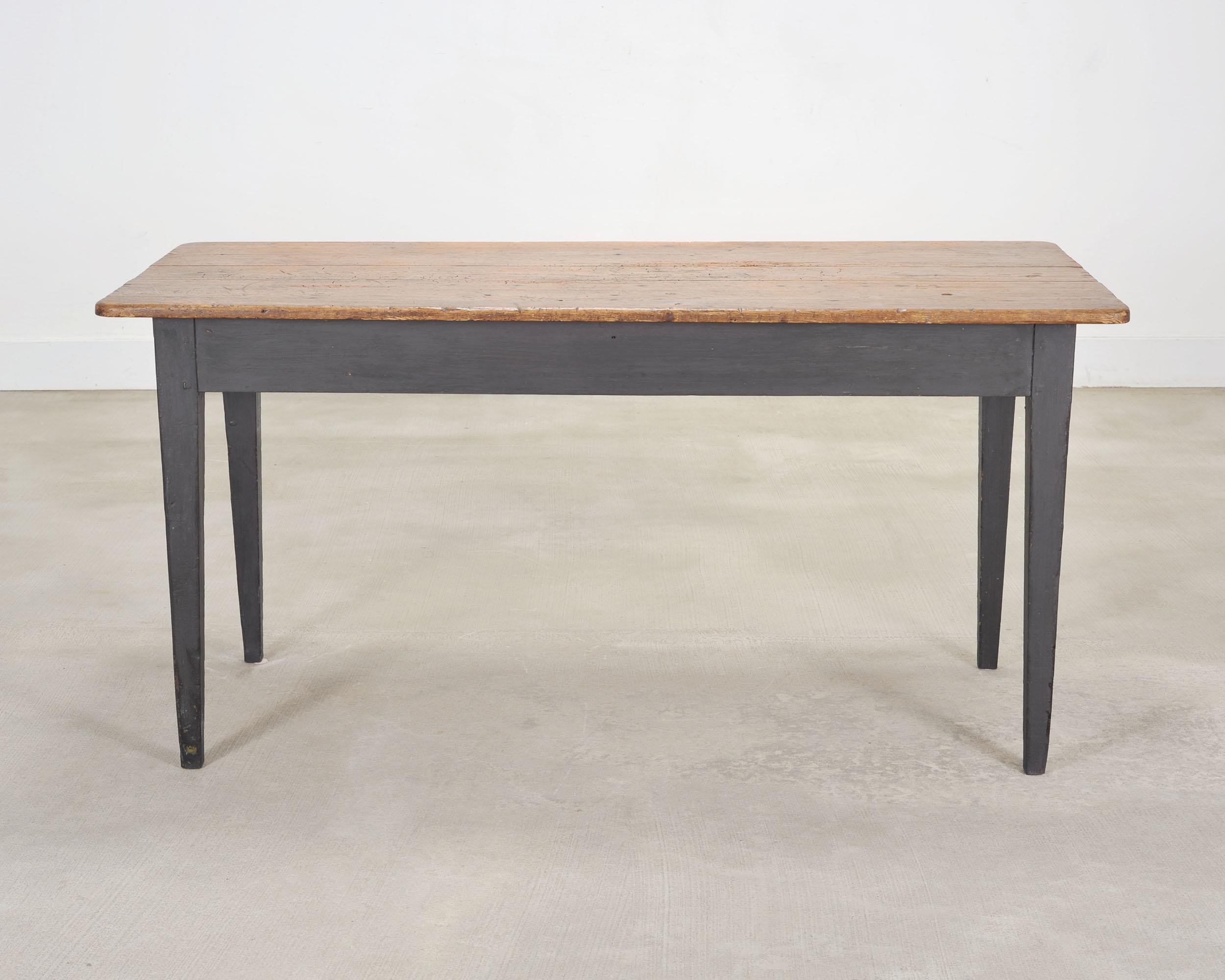 Rustic Country French Provincial Pine Farmhouse Dining Table For Sale ...