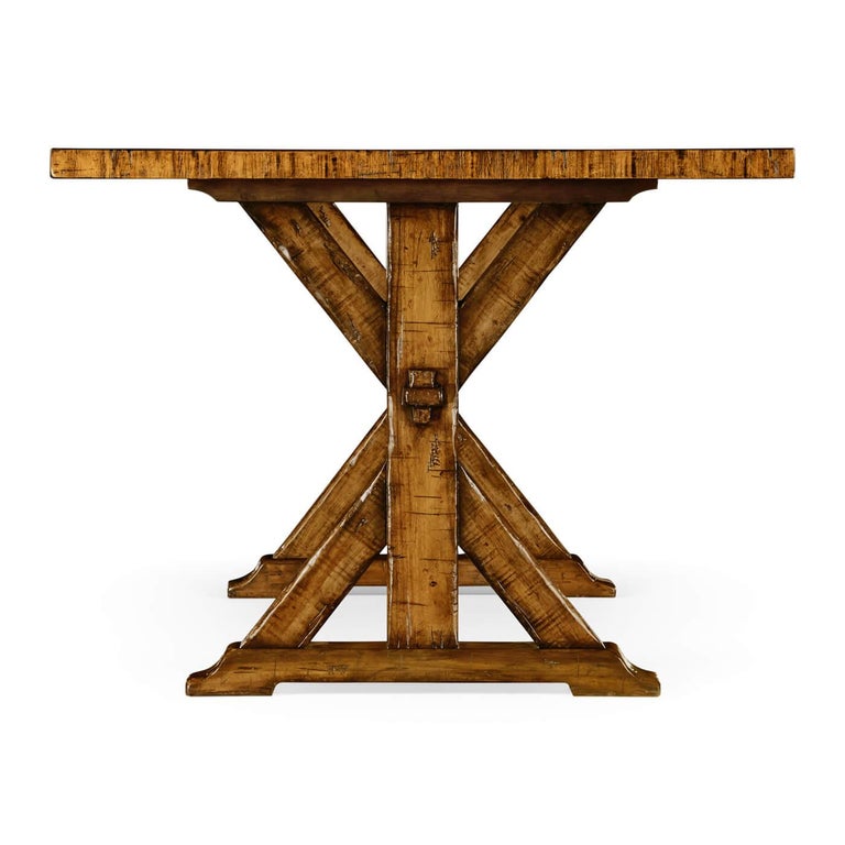 Rustic Country Walnut Refectory Dining Table For Sale at 1stDibs