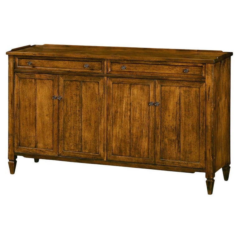 Rustic Country Walnut Sideboard For Sale at 1stDibs