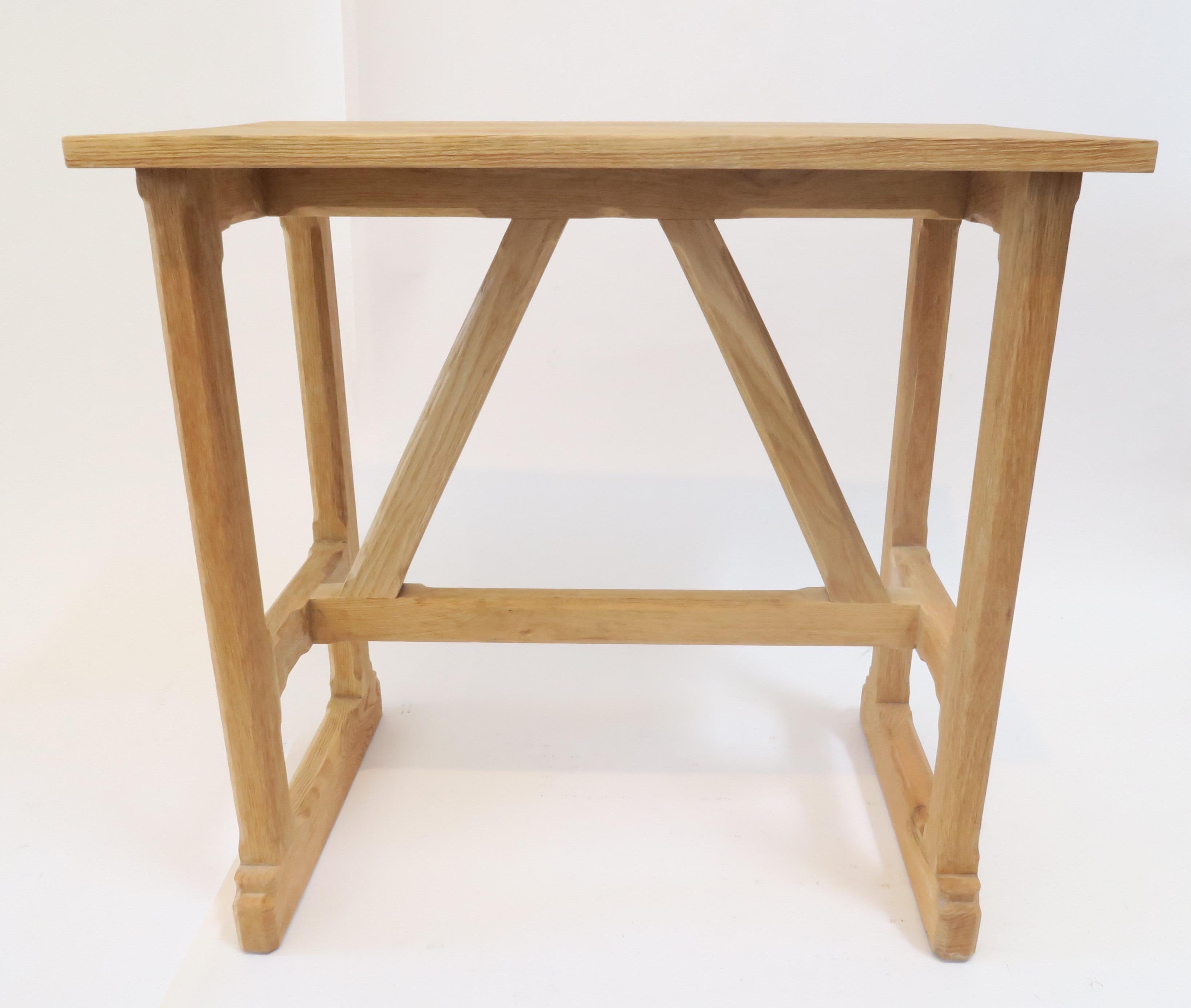 Rustic Craftsman Style Trestle Console, Small in Oak by Martin and ...