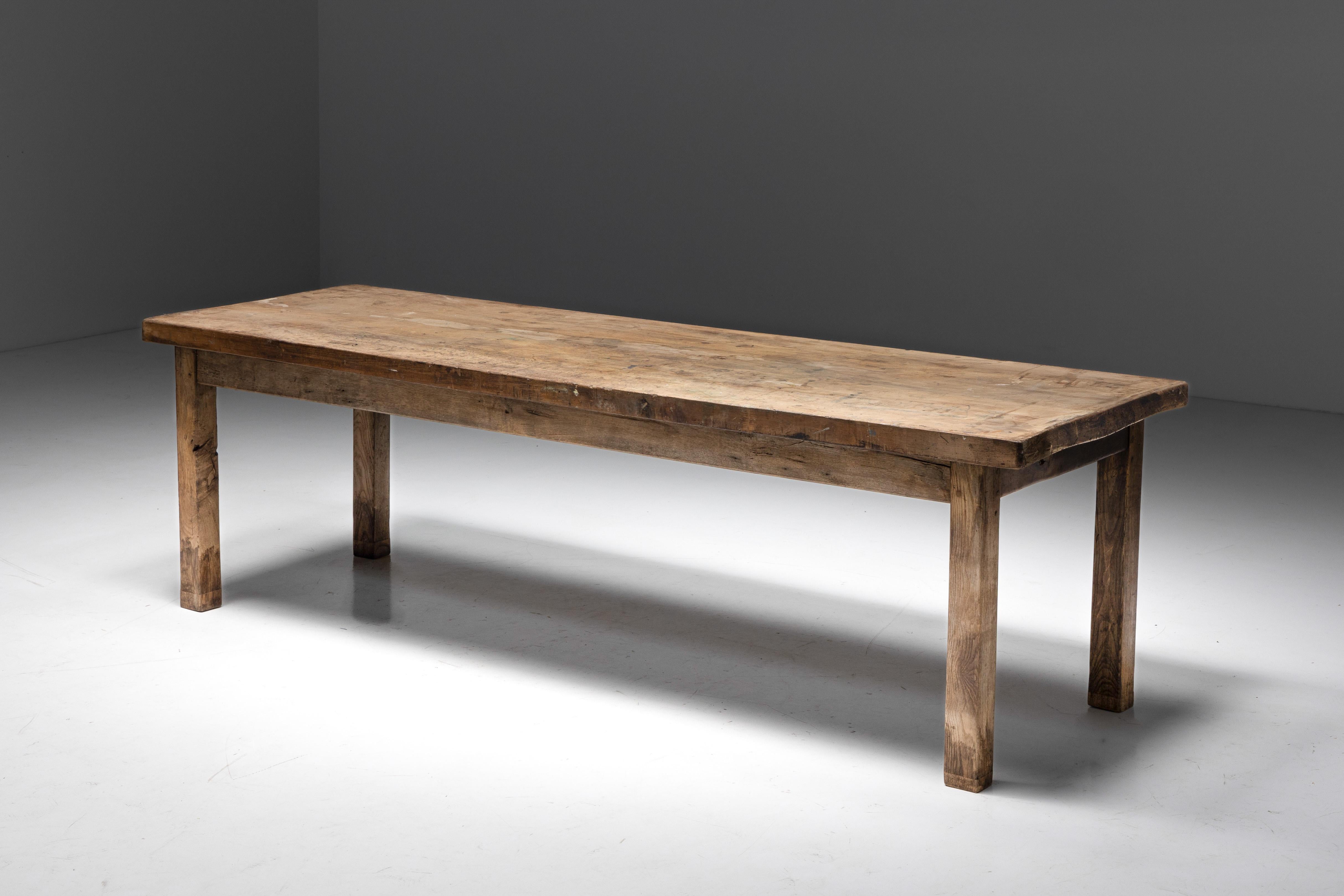 Rustic Dining Table, France, 19th Century For Sale at 1stDibs