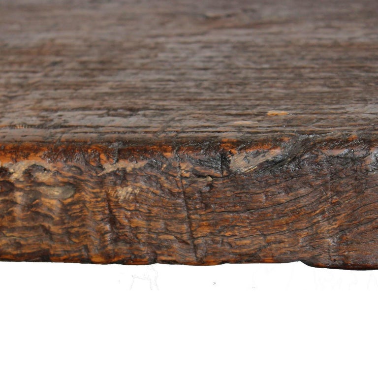 Rustic Elm Bench at 1stDibs
