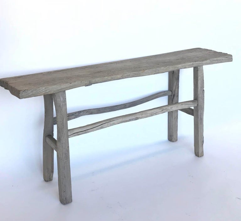 Rustic Elmwood Console at 1stDibs