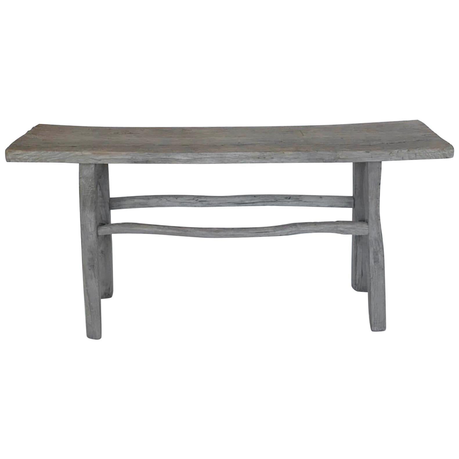 Rustic Elmwood Console at 1stDibs