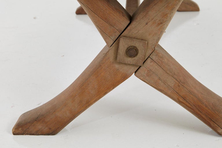 Rustic Farm Style Rectangular Oak Cocktail Table with X Shape Legs ...