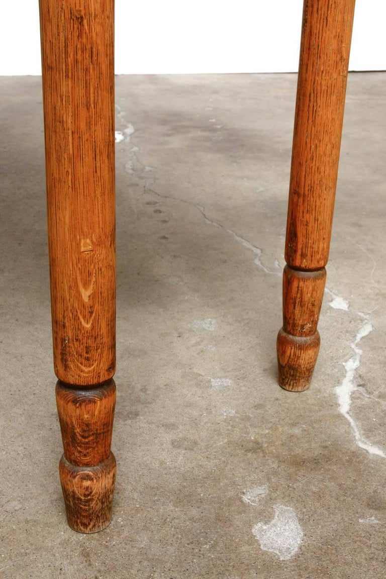 Rustic Farmhouse Oak Work Table or Console at 1stDibs