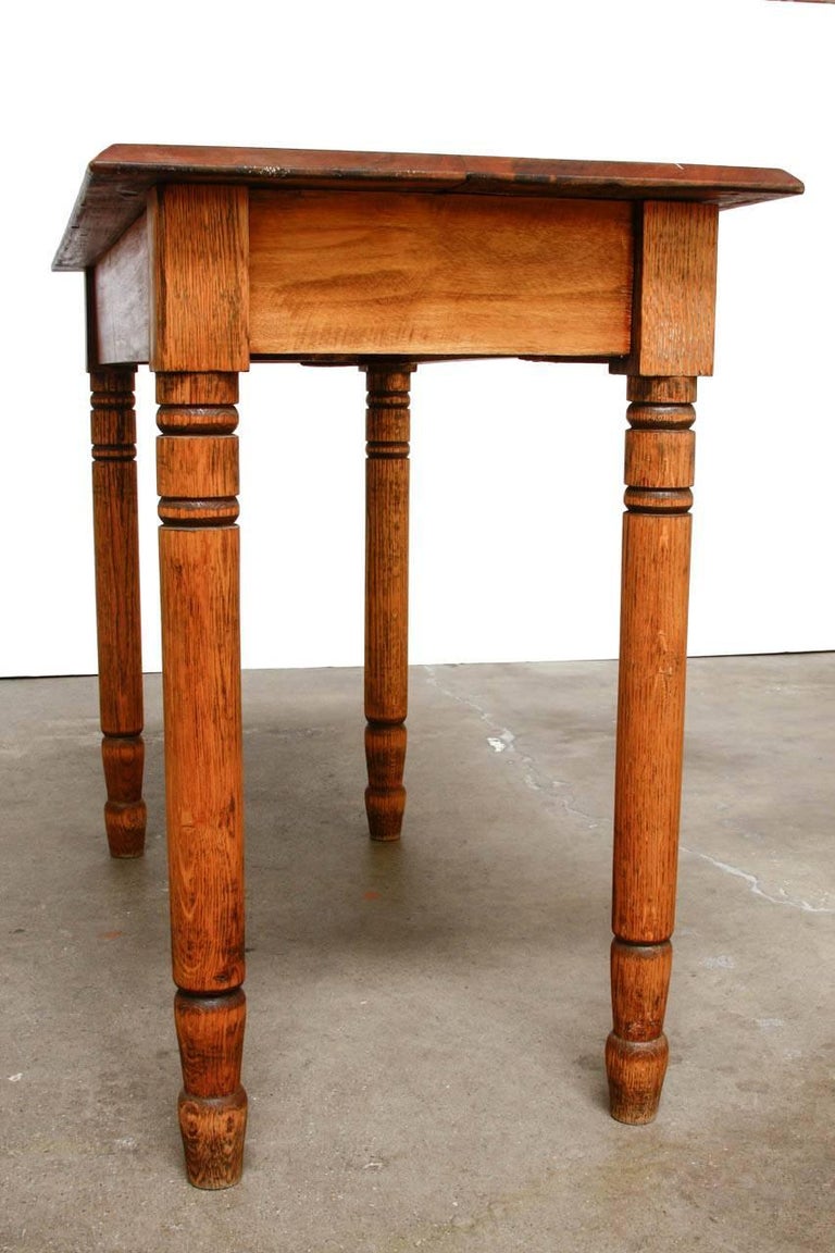 Rustic Farmhouse Oak Work Table or Console at 1stDibs