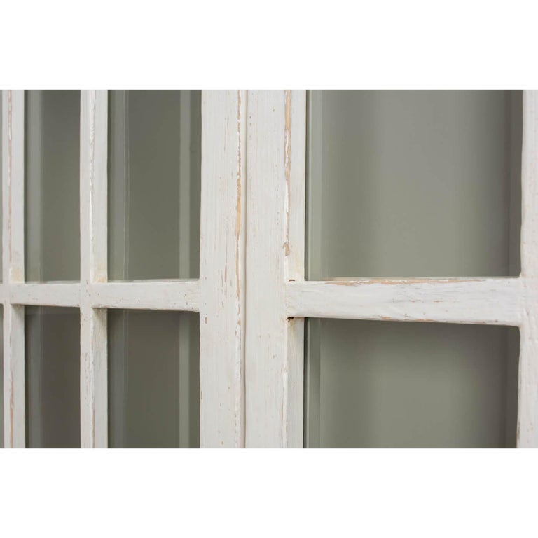 Rustic Farmhouse Style Whitewashed Bookcase For Sale at 1stDibs ...