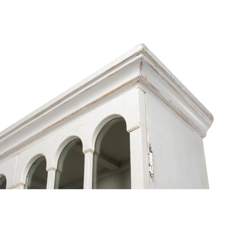 Rustic Farmhouse Style Whitewashed Bookcase For Sale at 1stDibs ...