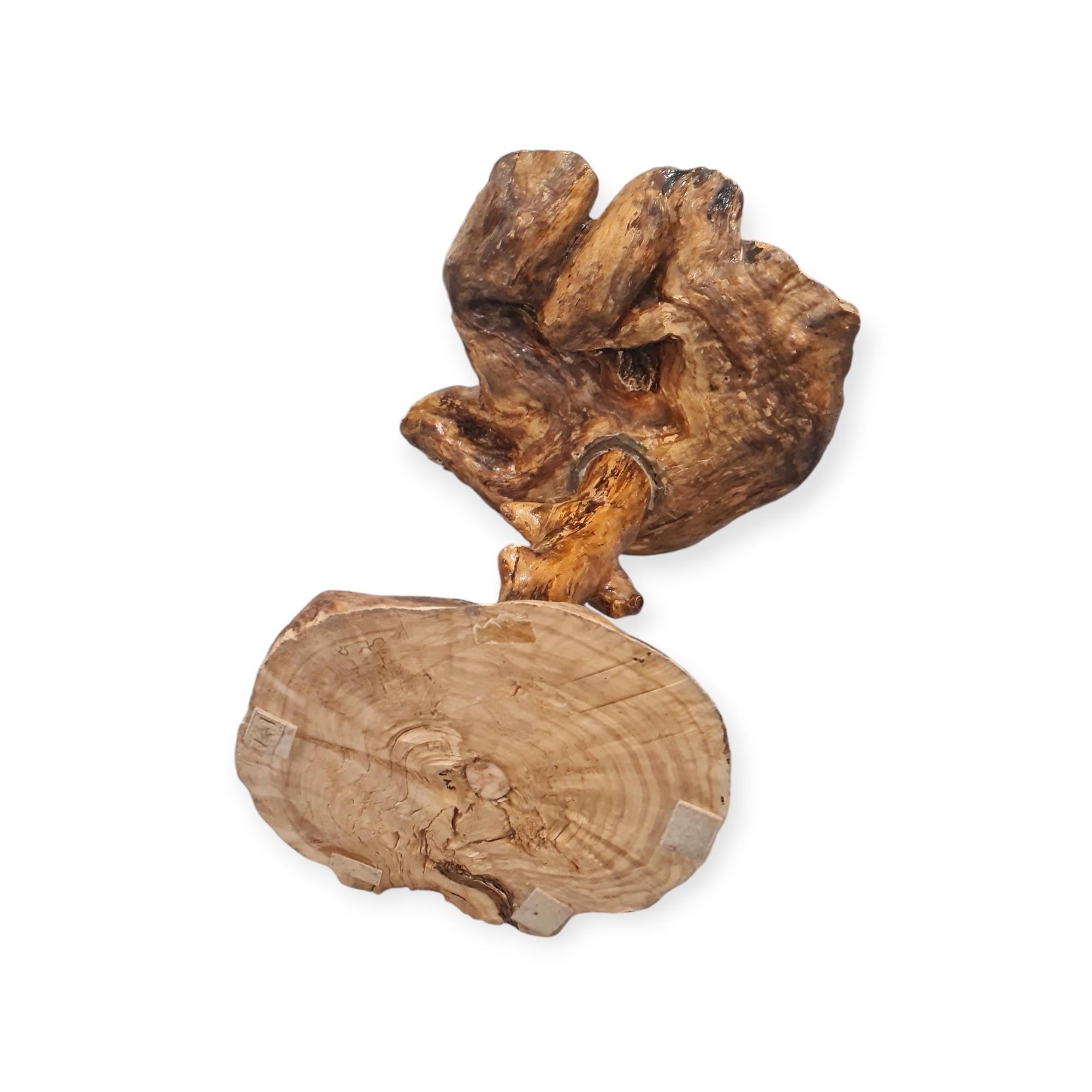 Rustic Finnish Organic Wooden Side Table, Finland 1960s For Sale at 1stDibs